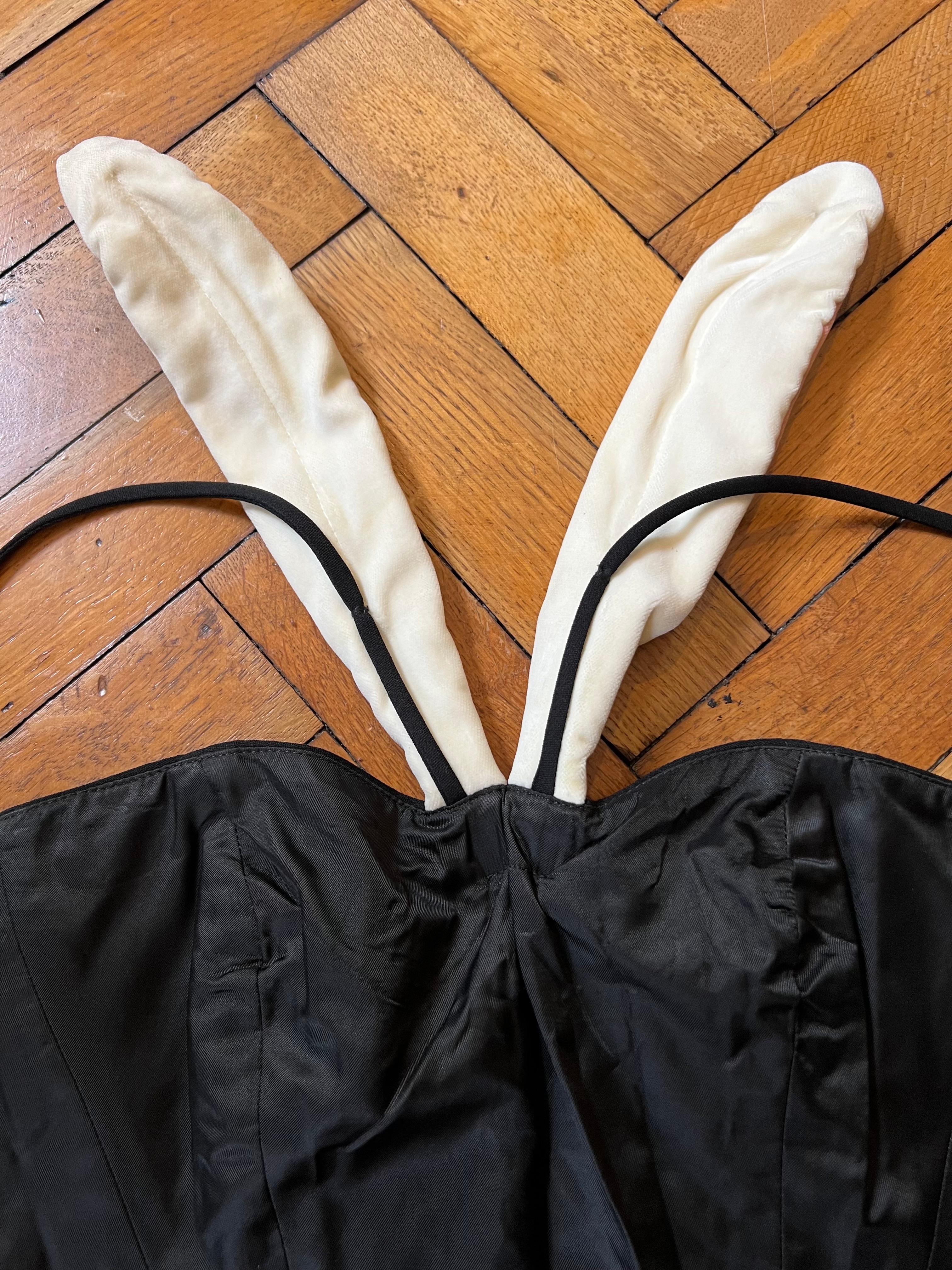 Rare Vintage 1995 MOSCHINO Cheap and Chic Bunny Rabbit Corset Bustier ...