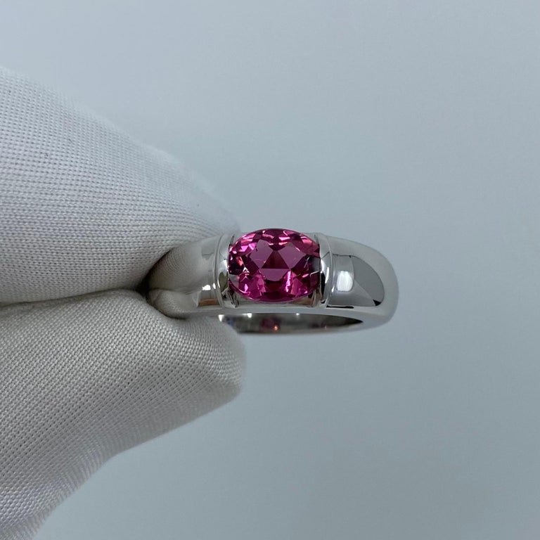 Rare Vintage Chaumet Paris Pink Tourmaline 18k White Gold Ring and ...
