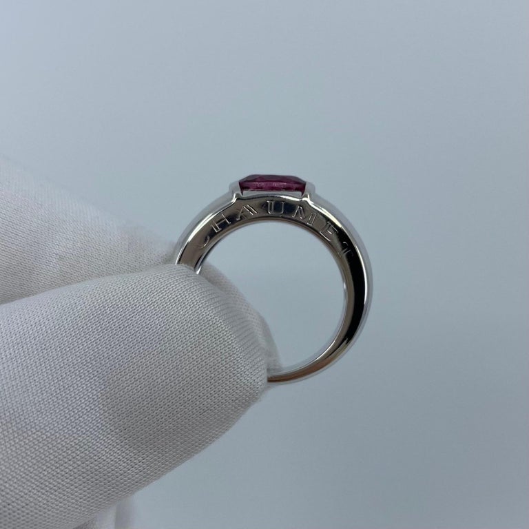 Rare Vintage Chaumet Paris Pink Tourmaline 18k White Gold Ring and ...