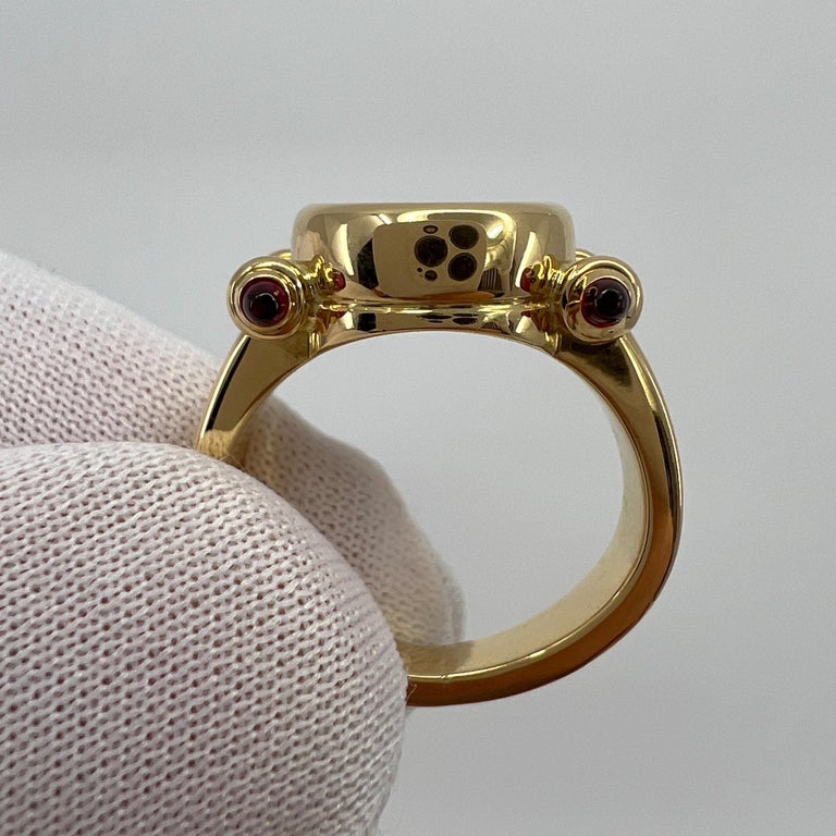 Rare Vintage Chopard Happy Diamonds Ruby and Diamond 18k Yellow Gold ...