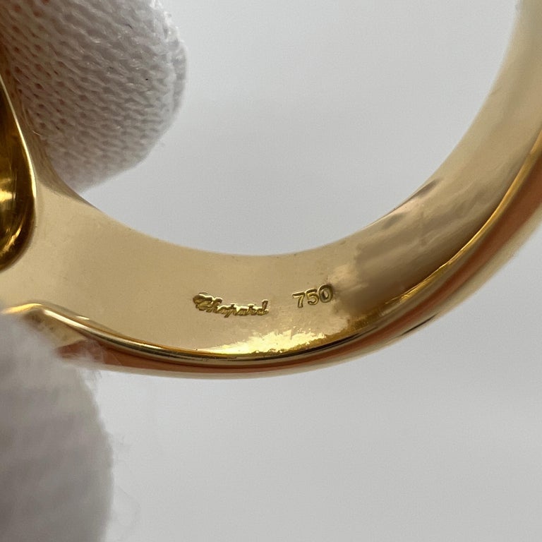 Rare Vintage Chopard Happy Diamonds Ruby and Diamond 18k Yellow Gold ...