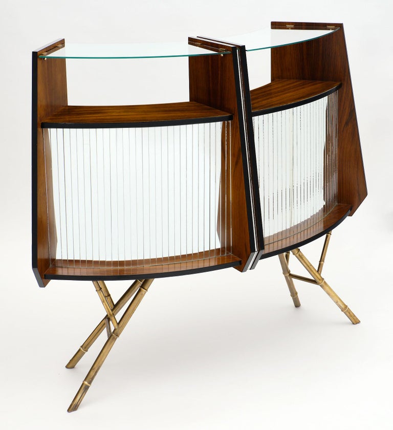 Rare Vintage Italian Bar with Cabinet and Stools at 1stDibs