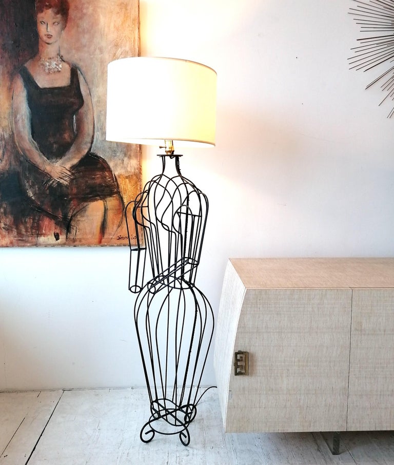 Rare Vintage John Risley Figural 'Mannequin' Floor Lamp, USA 1960s ...