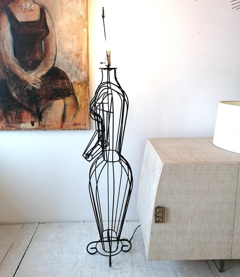 Rare Vintage John Risley Figural 'Mannequin' Floor Lamp, USA 1960s ...
