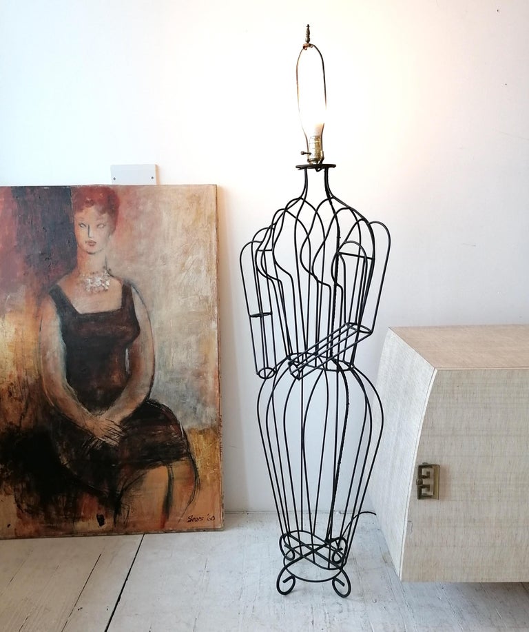Rare Vintage John Risley Figural 'Mannequin' Floor Lamp, USA 1960s ...