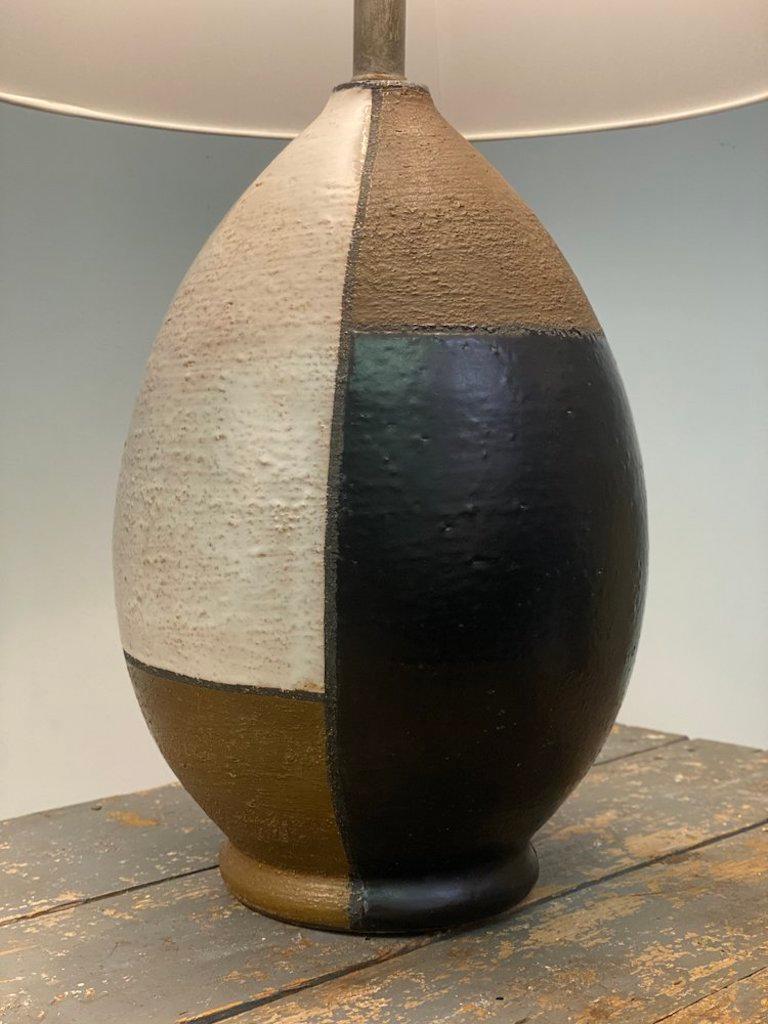 Rare Vintage Large Scale "Mondrian" Ceramic Lamps by Bitossi for Raymor ...