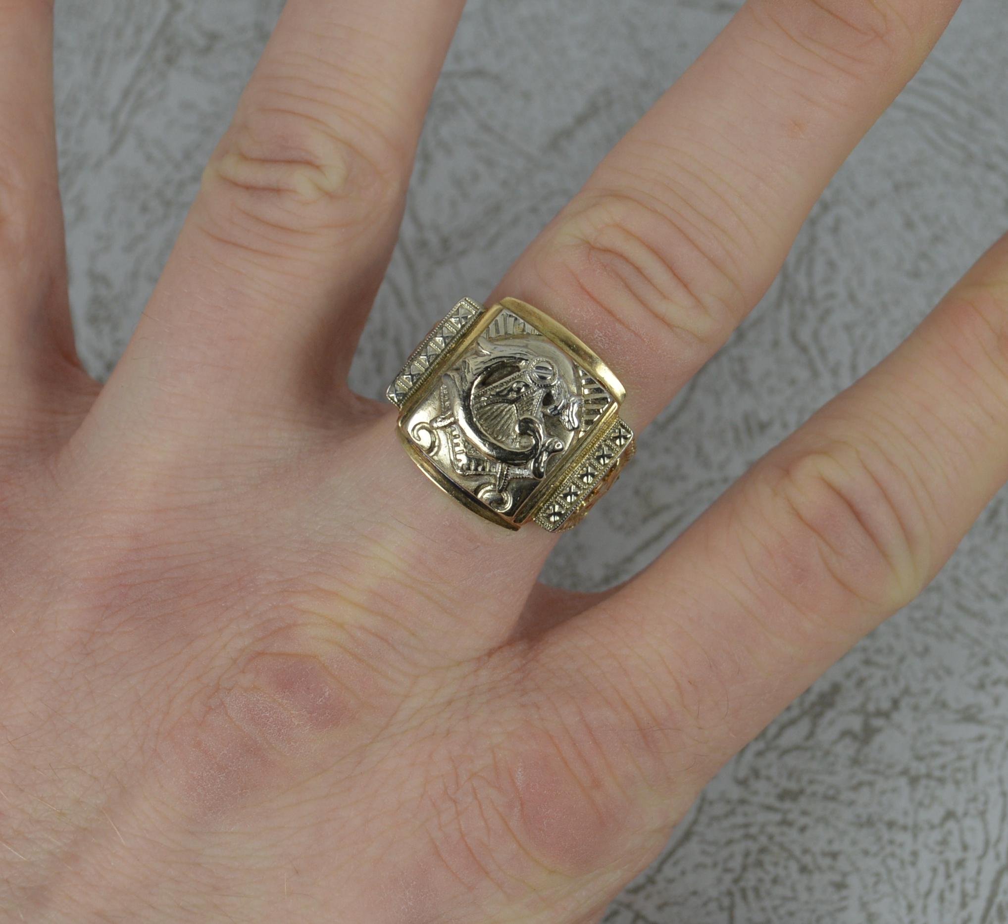 Rare Vintage Masonic 10ct Gold Signet Ring at 1stDibs | fortis fortuna ...