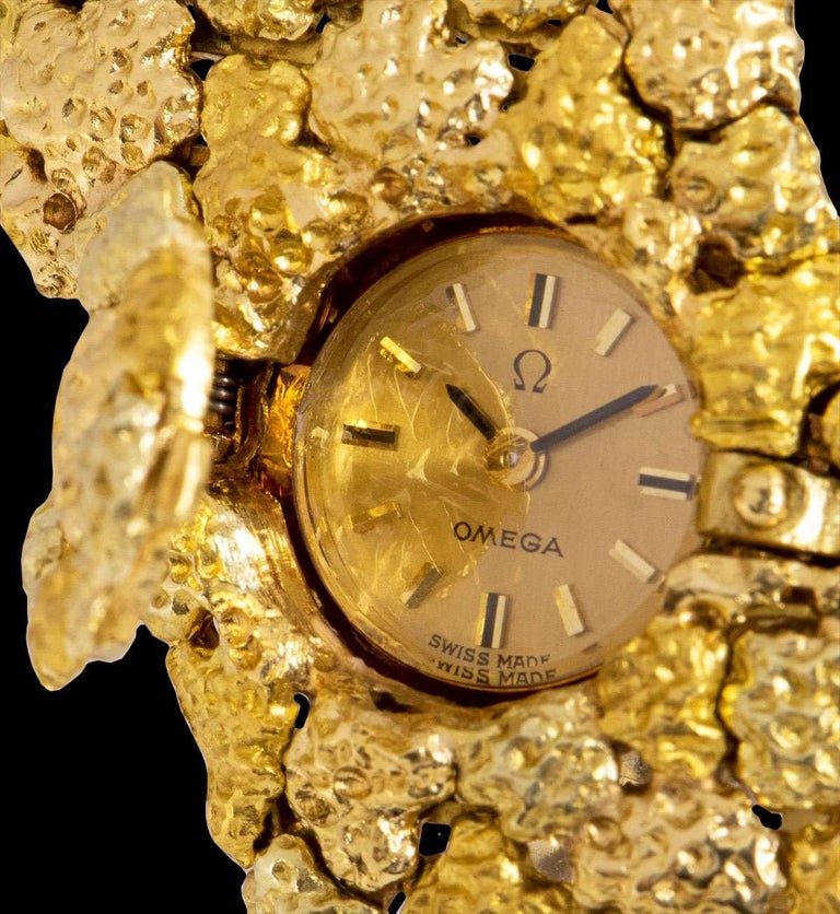 Rare Vintage Omega Gilbert Albert Yellow Gold Champagne Gilt Dial 7180 ...