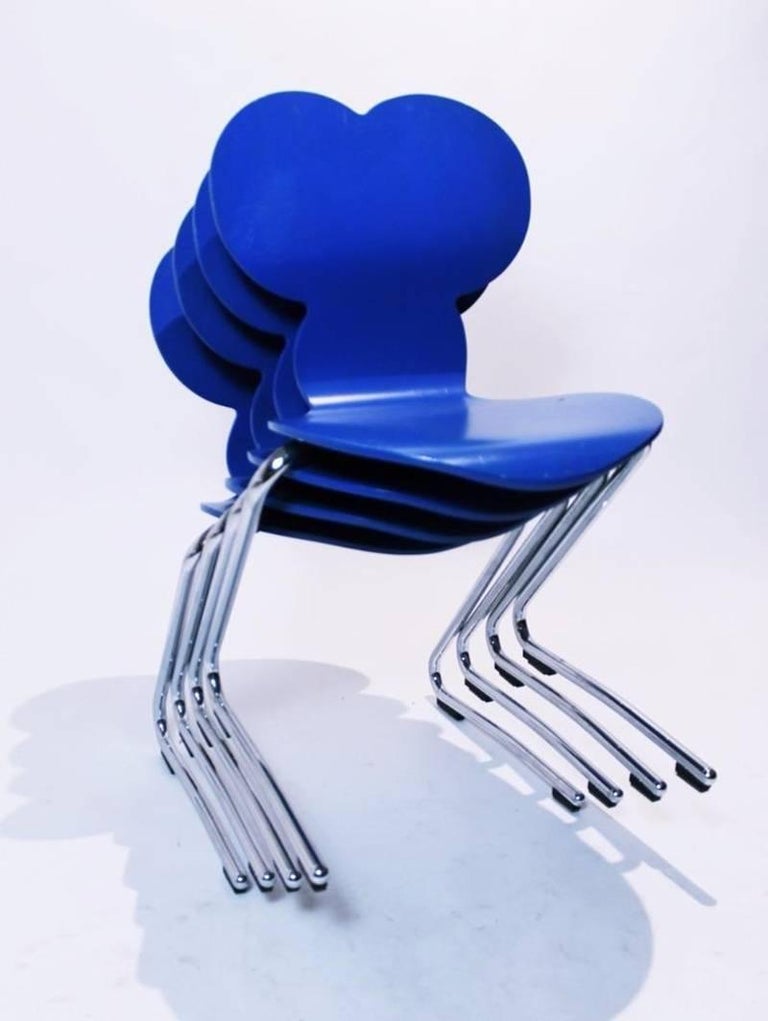 Pantoflex Mickey Mouse Chair in Blue by Verner Panton for Vs Möbel at ...