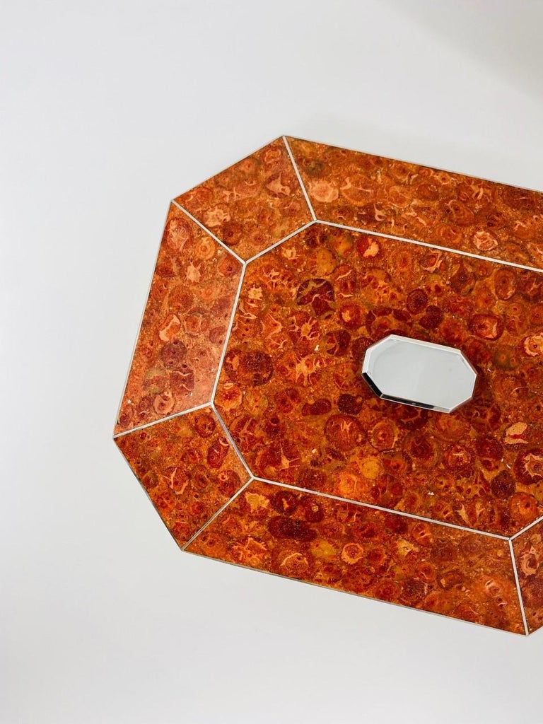 Rare Vintage Red Coral Tile Decorative Box by Maitland Smith For Sale ...