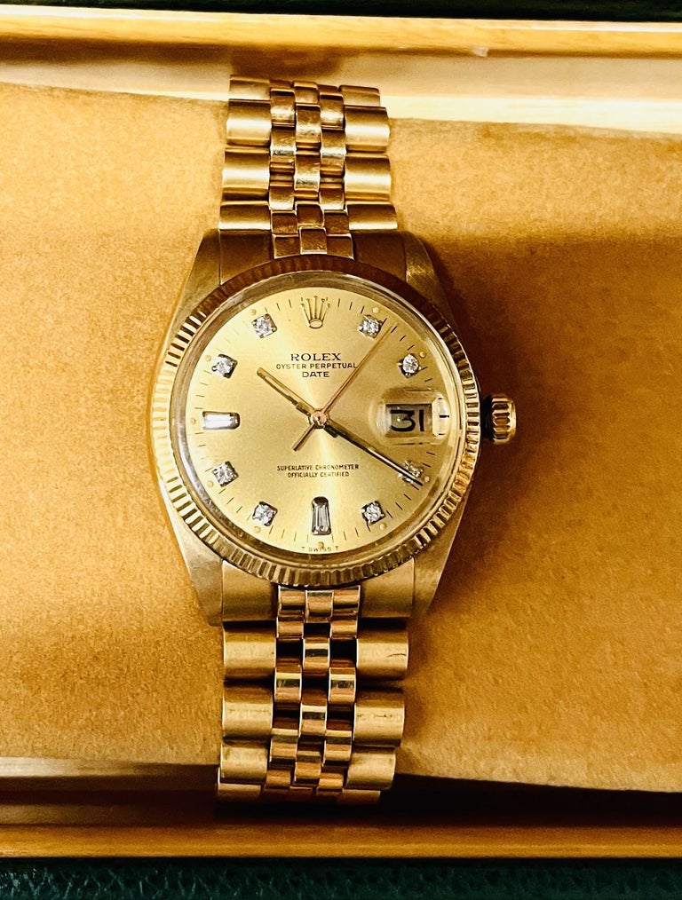 Rare Vintage Rolex 18K Yellow Gold Men's Date C. 1978 w/ Henry Ford ...