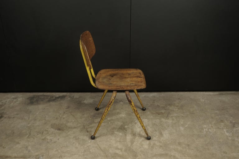 Rare Vintage School Chair from France, circa 1950 at 1stDibs