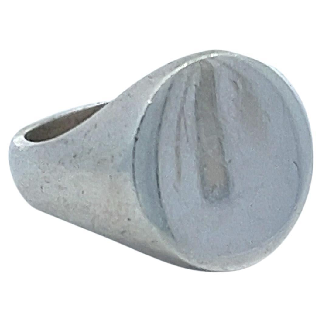Rare Vintage Tiffany and Co. Unembellished Signet Ring in Sterling ...