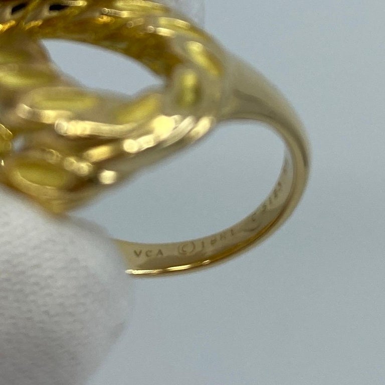 Rare Vintage Van Cleef and Arpels 18k Yellow Gold Braid Rope Motif Ring ...