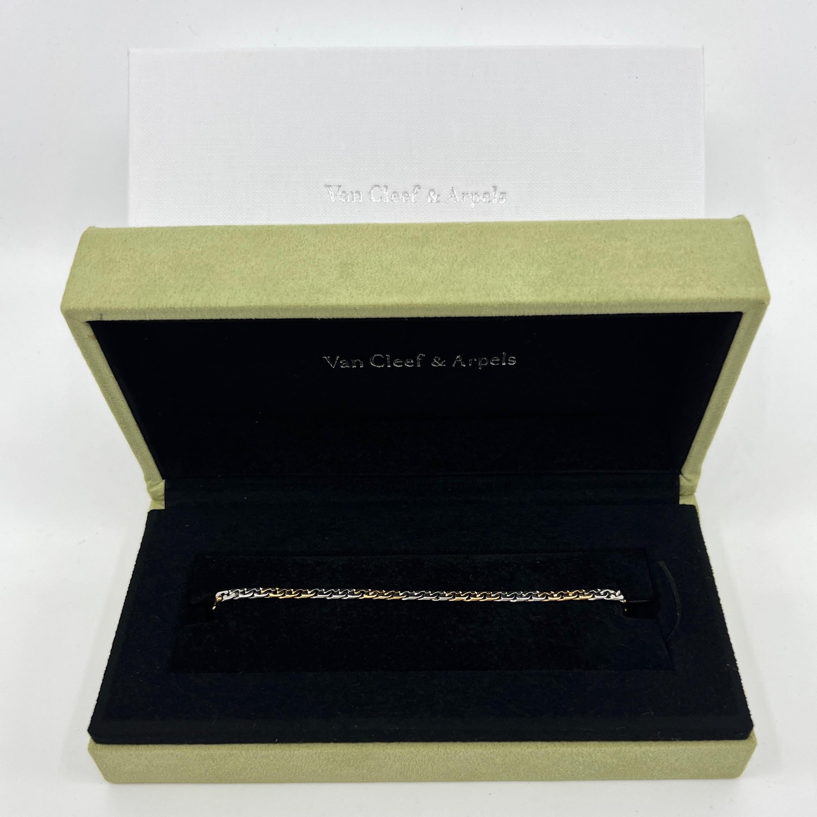 Rare Vintage Van Cleef and Arpels 18k Yellow and White Gold Two Tone ...