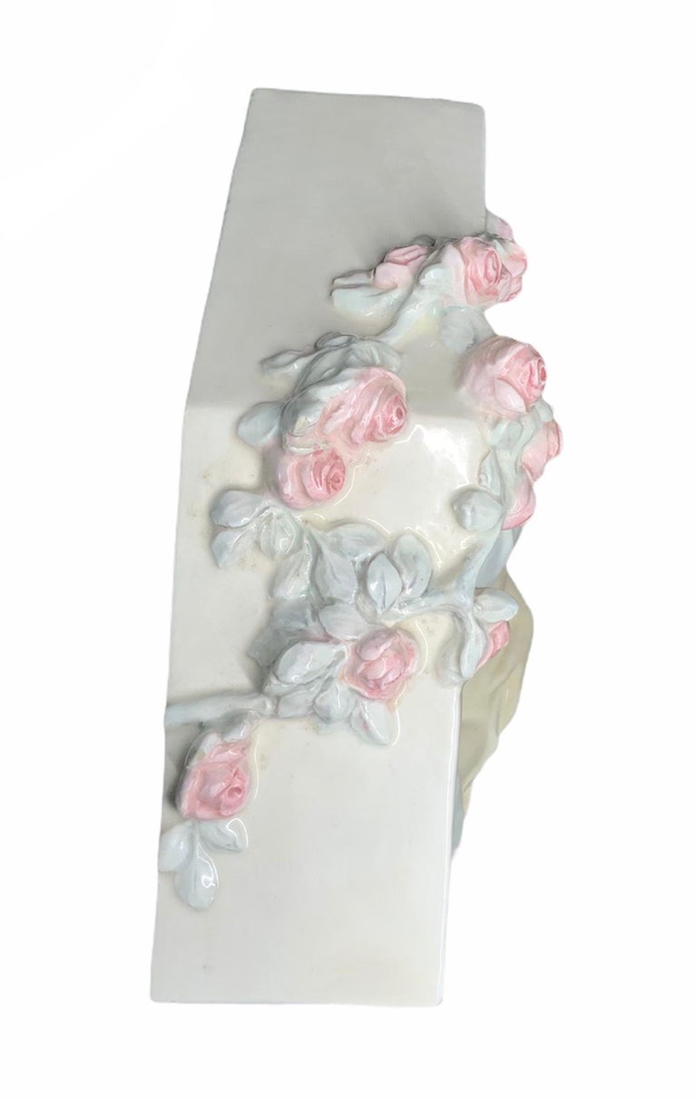 Rare Wall Religious Porcelain Niche of Virgin Mary Bust and Baby Jesus ...