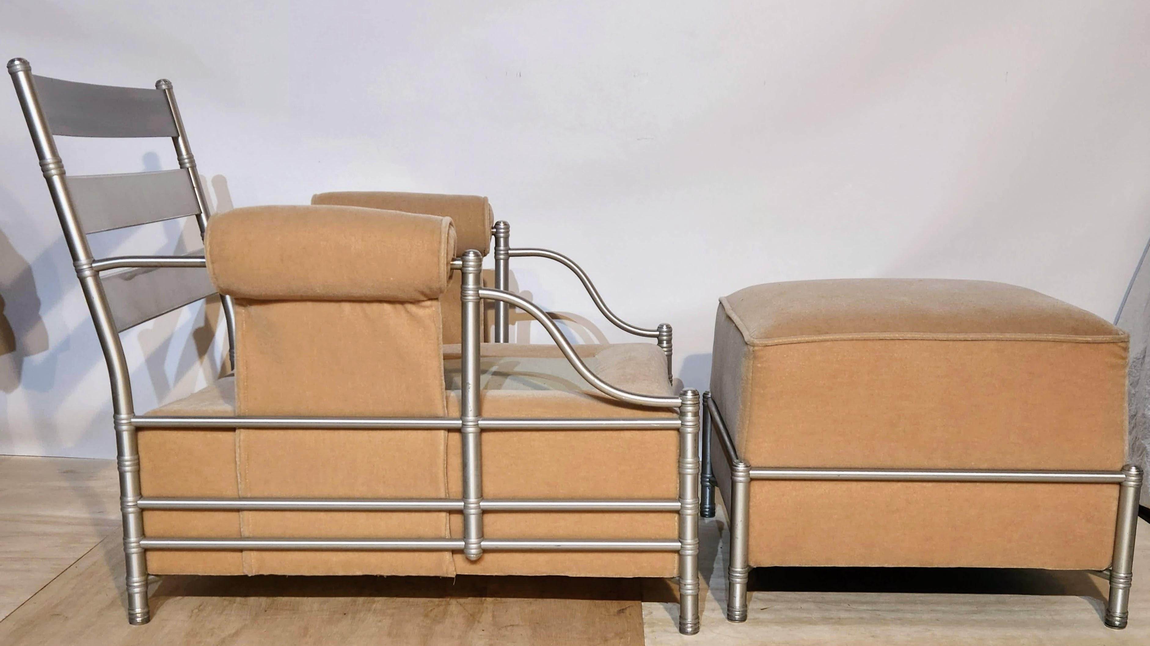 Rare Warren McArthur Arizona Biltmore Era Lounge Chair and Ottoman C ...