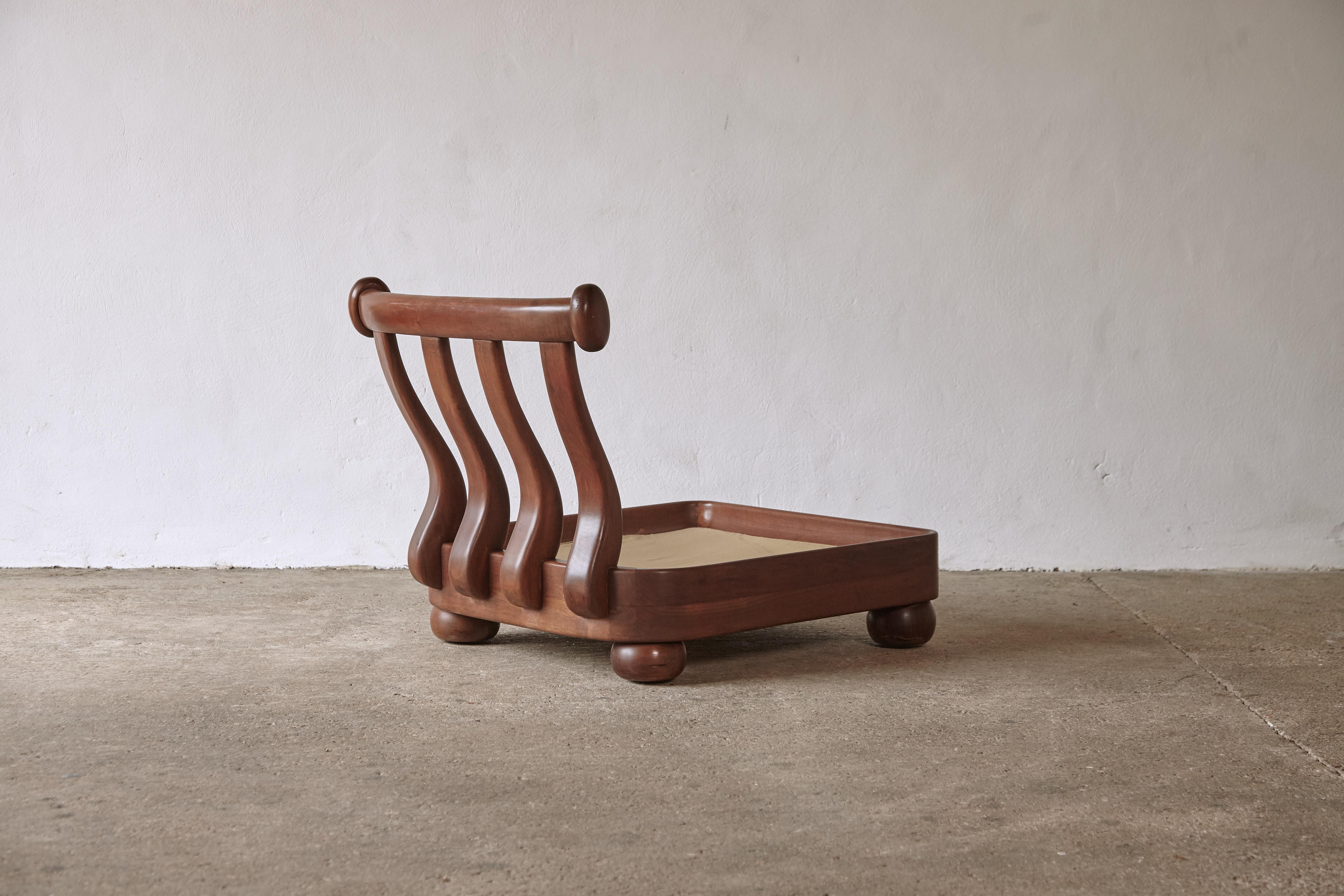 Rare Wavy Back Lounge Chair, Italy, 1970s at 1stDibs