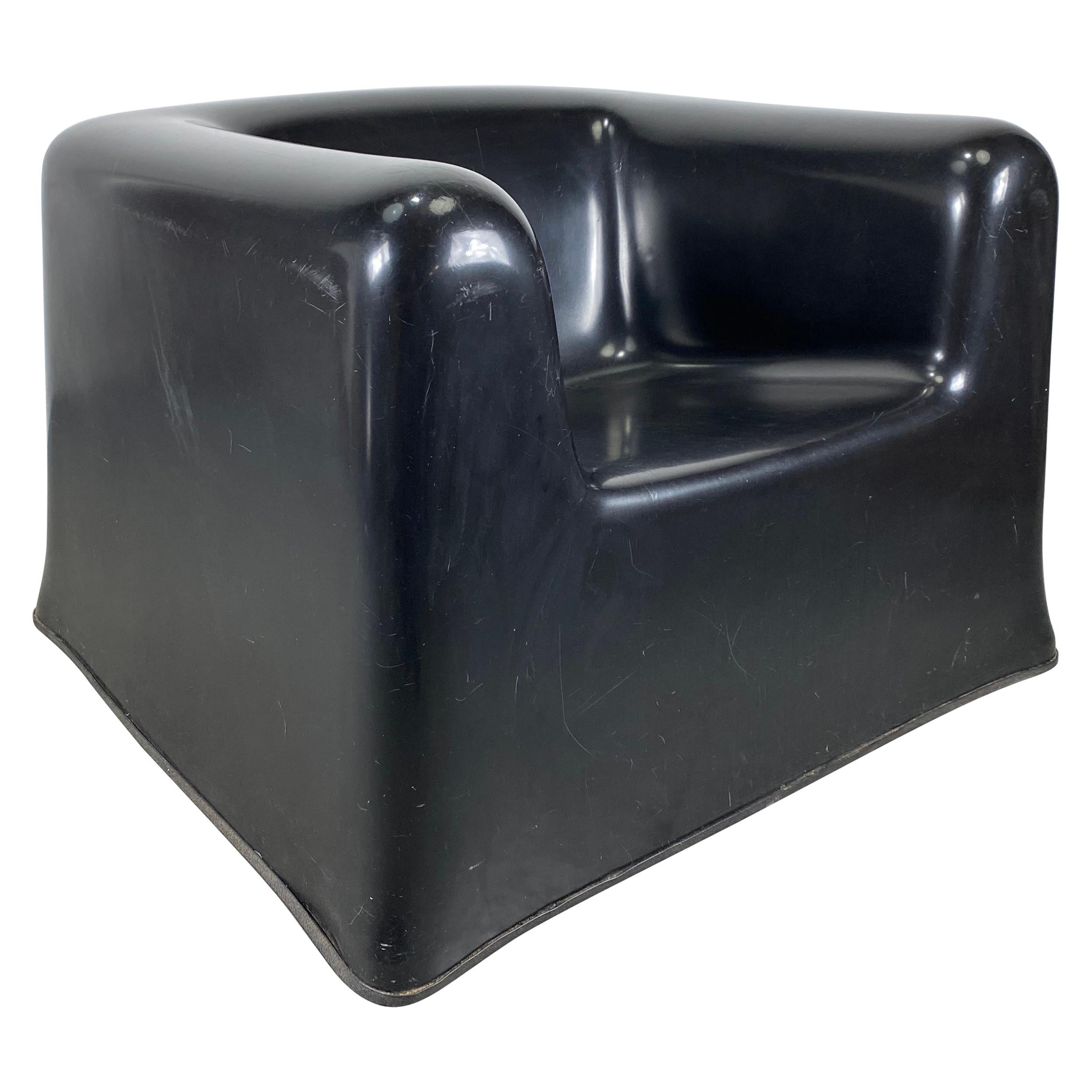 Rare Black Leather Pop Modernist, Space Age Chairs by William Lancing ...