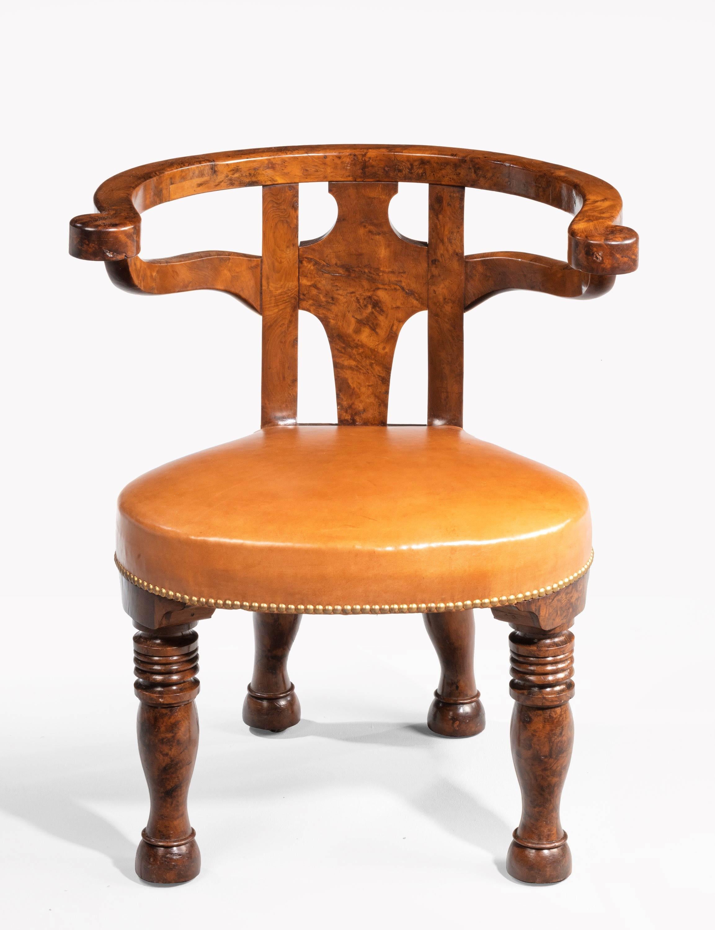 Rare William IV Period Desk or Library Chair at 1stDibs