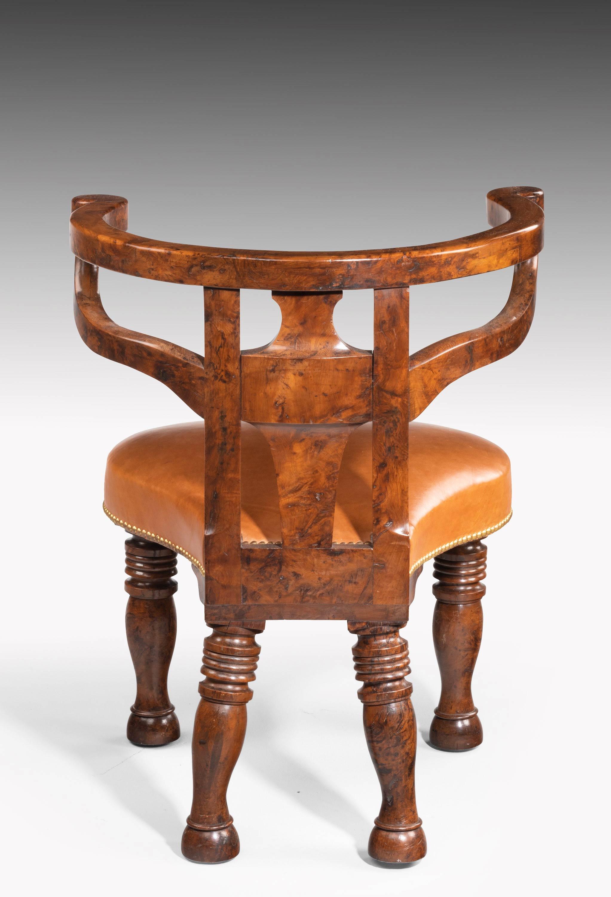 Rare William IV Period Desk or Library Chair at 1stDibs