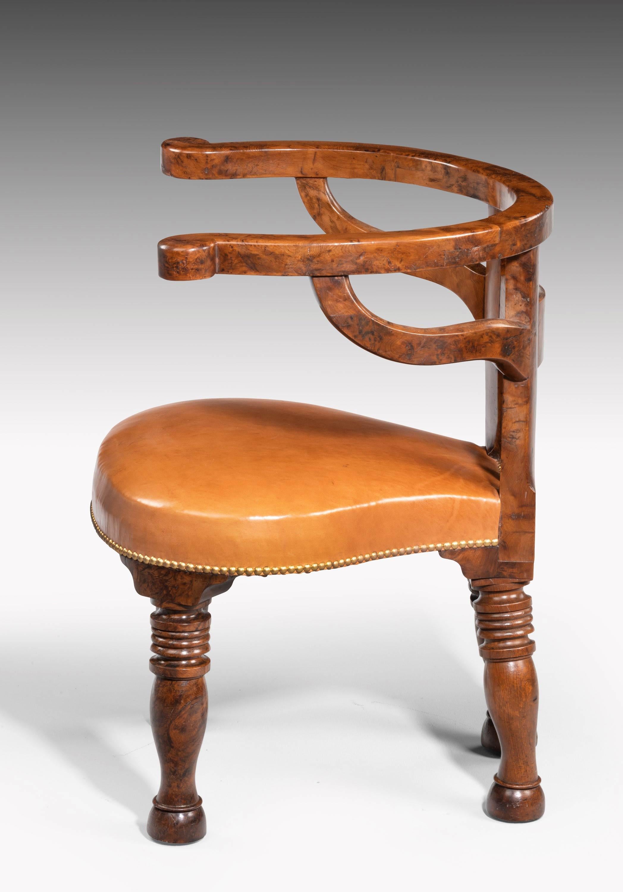Rare William IV Period Desk or Library Chair at 1stDibs