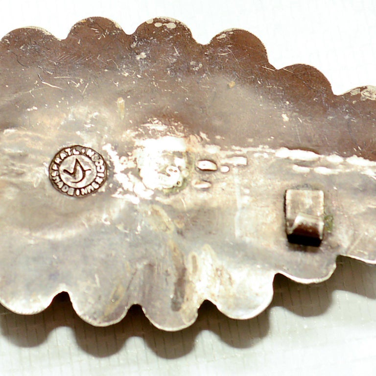 Rare William Spratling Brooch Sterling Silver with Mexican Cabochon ...