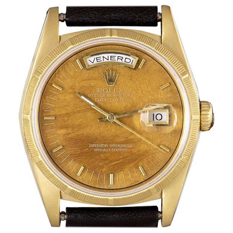 Rare Wood Dial Rolex Oyster Perpetual Day-Date 18248 Automatic ...
