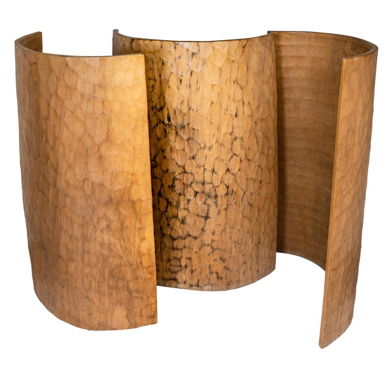 Rare Wood Screen of Kalengo Wood by Jerome Abel Sequin For Sale at 1stDibs