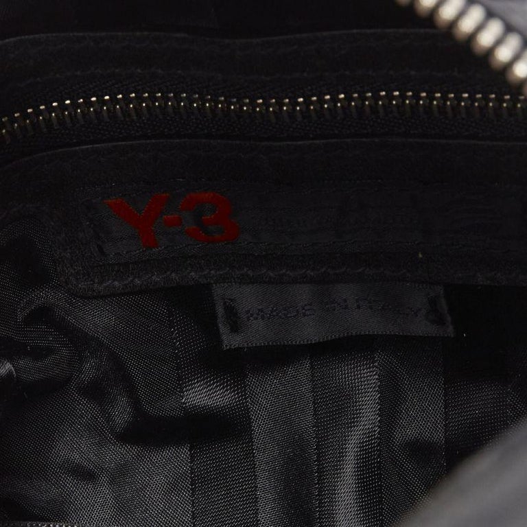 rare Y3 YOHJI YAMAMOTO ADIDAS volleyball distressed leather crossbody ...
