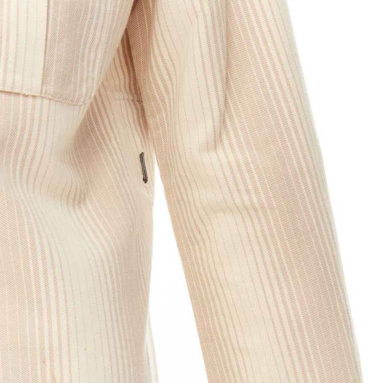 rare YVES SAINT LAURENT Vintage beige YSL badge military captain shirt ...