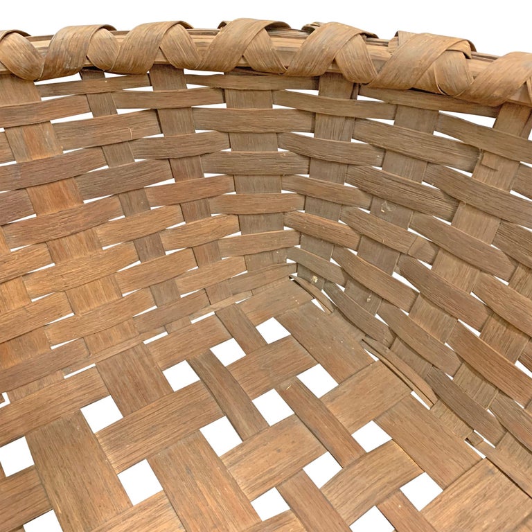 Rather Large 19th Century Split Oak Basket at 1stDibs | split oak ...