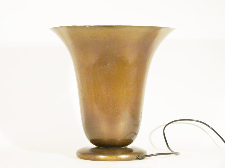 Rationalist Italian Brass 1930s Table lamp Luminator For Sale at 1stDibs