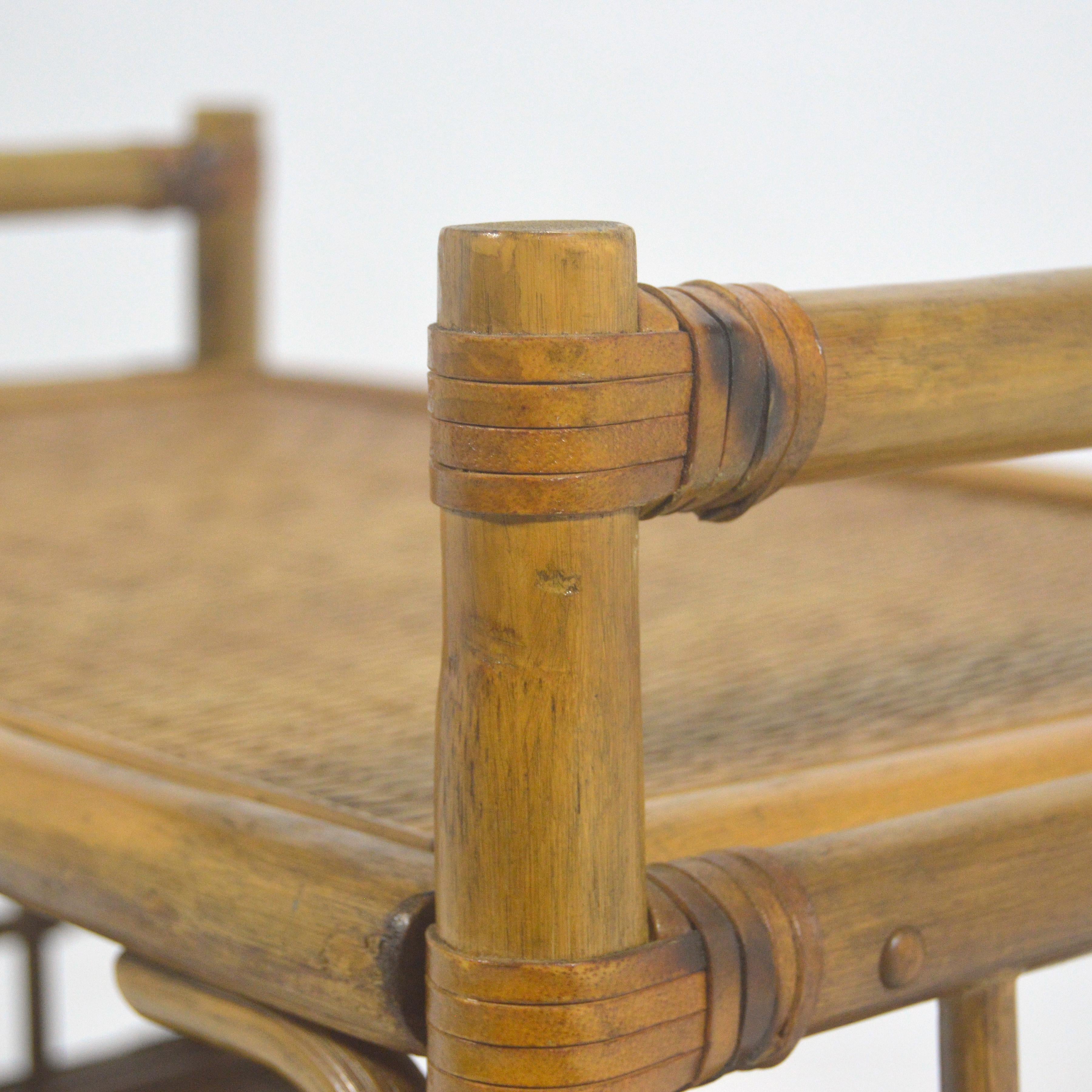Rattan and Cane Rolling Table at 1stDibs