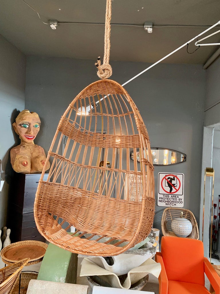 Rattan and Wicker Hanging Chairs at 1stDibs | hanging wicker chairs ...