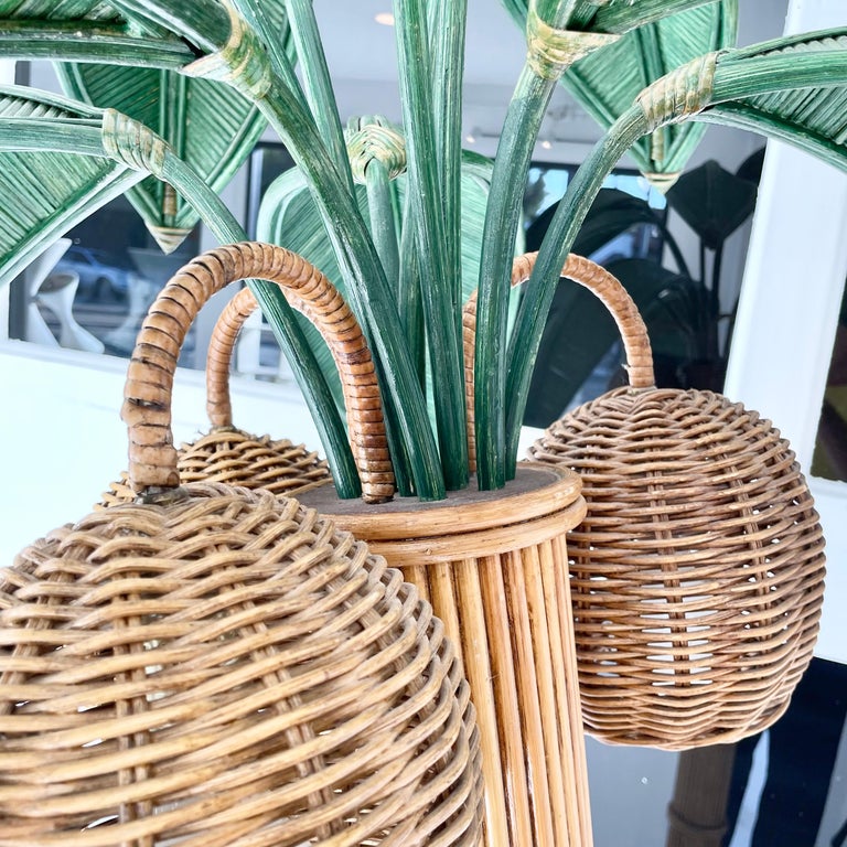 Rattan and Wicker Palm Tree Floor Lamp at 1stDibs | rattan palm tree ...