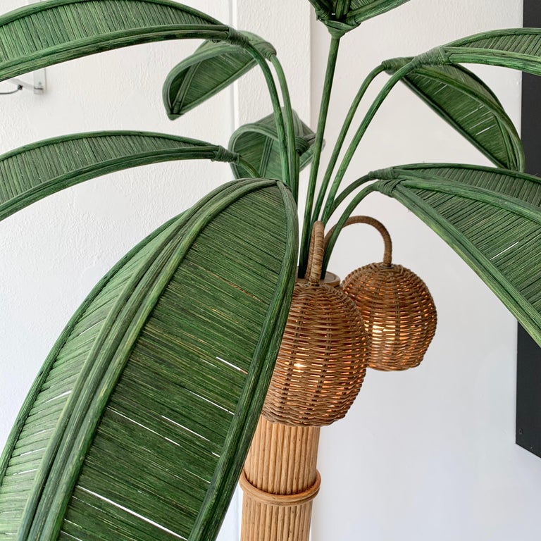 Rattan and Wicker Palm Tree Floor Lamps at 1stDibs | rattan palm tree ...