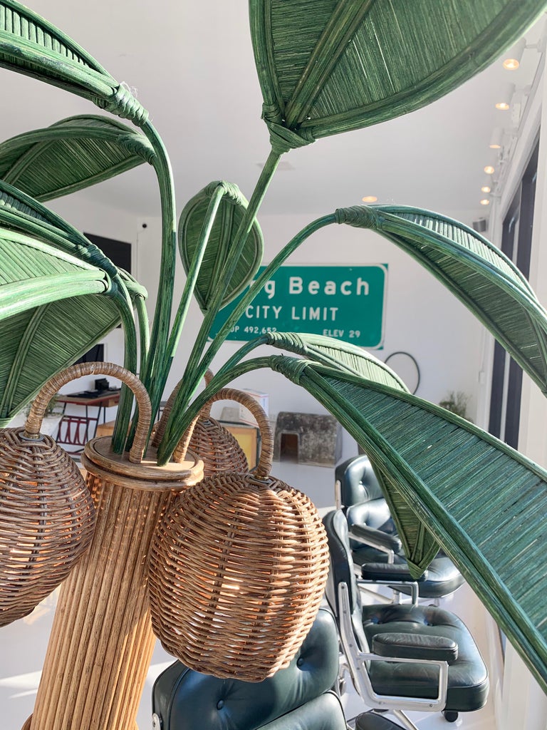 Rattan and Wicker Palm Tree Floor Lamps at 1stDibs | rattan palm tree ...