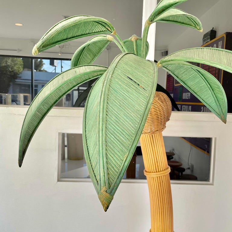 Rattan and Wicker Palm Tree Floor Lamp at 1stDibs | rattan palm tree ...