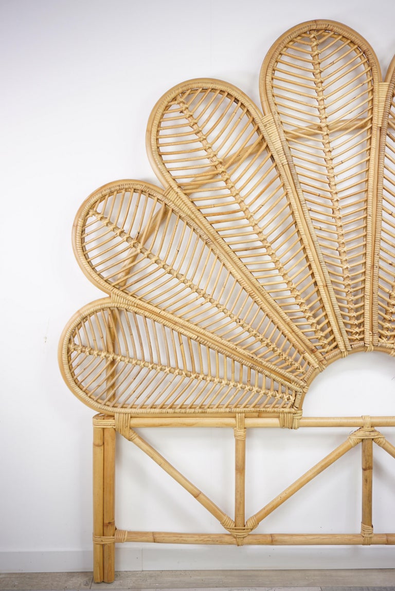 Rattan and Wicker Queen Size Headboard at 1stDibs