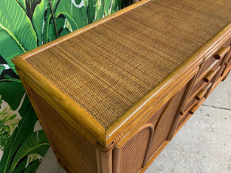 Rattan and Woven Wicker Sideboard Buffet at 1stDibs | wicker buffet ...