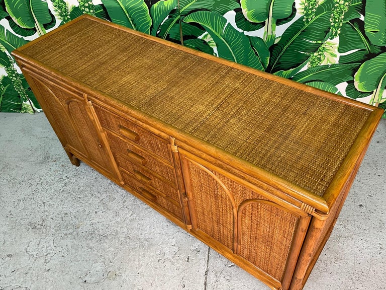 Rattan and Woven Wicker Sideboard Buffet at 1stDibs | wicker buffet ...