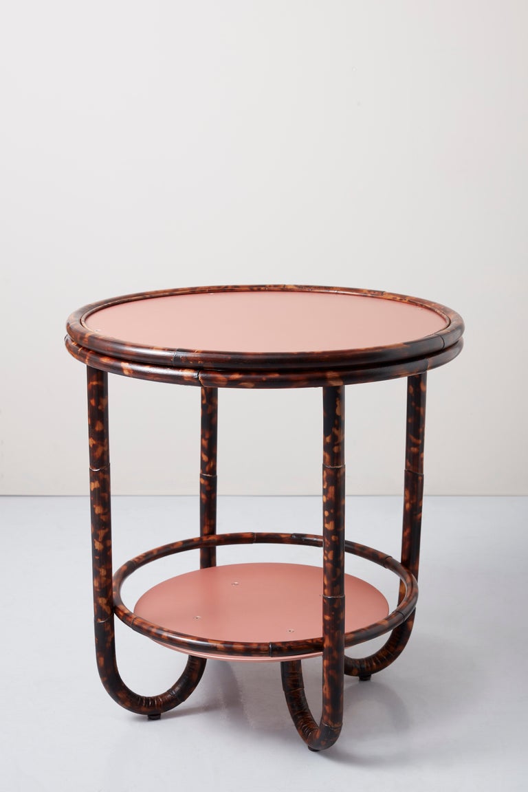 Rattan Anodised Cocktail Table by Tino Seubert For Sale at 1stDibs