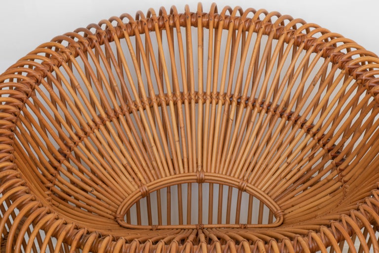 Rattan Bucket Chair at 1stDibs