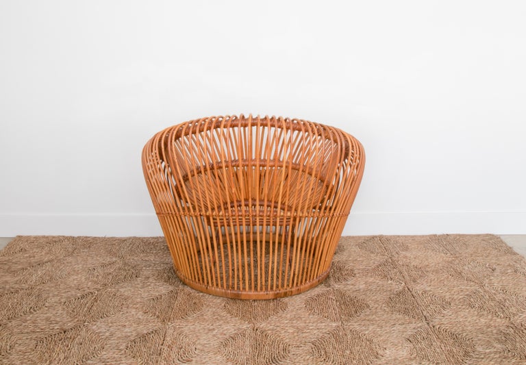 Rattan Bucket Chair at 1stDibs