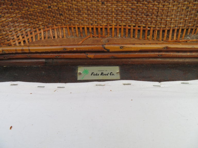 Rattan Campaign Style Ficks Reed Far Horizon Collection Sofa by John ...