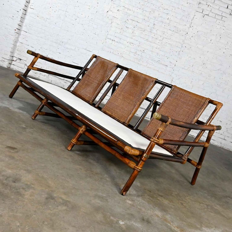 Rattan Campaign Style Ficks Reed Far Horizon Collection Sofa by John ...