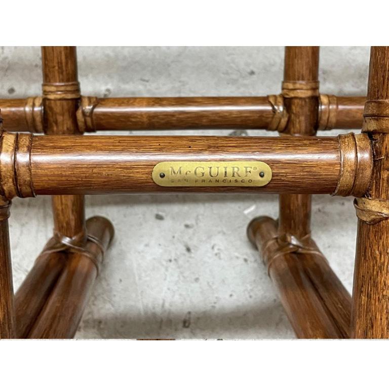 Rattan Chinese Chippendale Fretwork Coffee Table by McGuire For Sale at ...