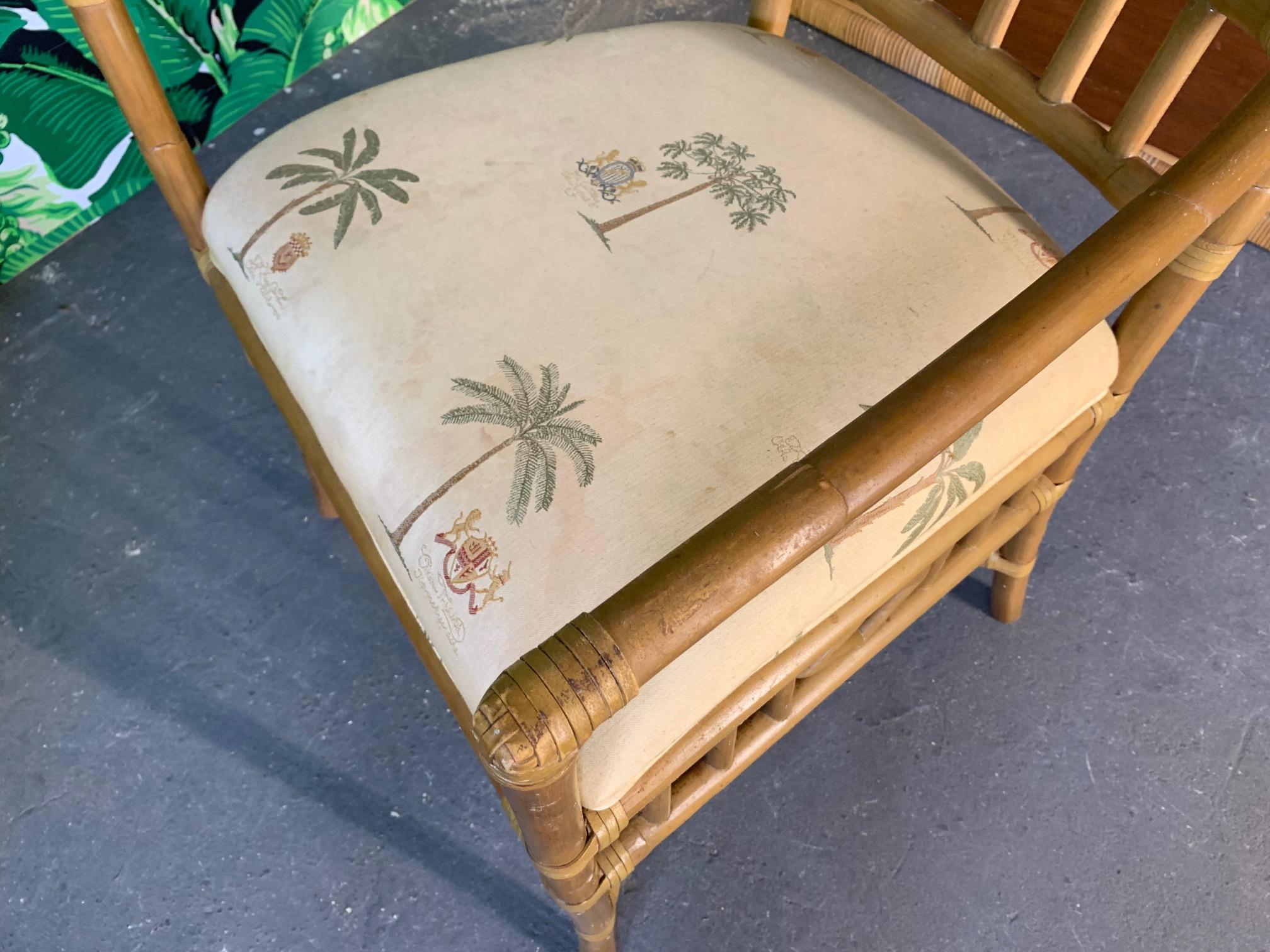 Rattan Chinoiserie Dining Chairs, Set of 4 at 1stDibs