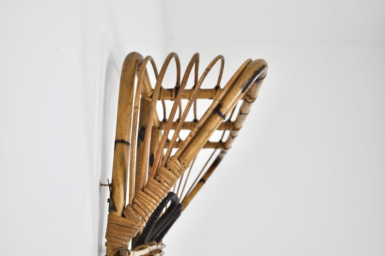 Rattan Coat Rack, 1960s For Sale at 1stDibs